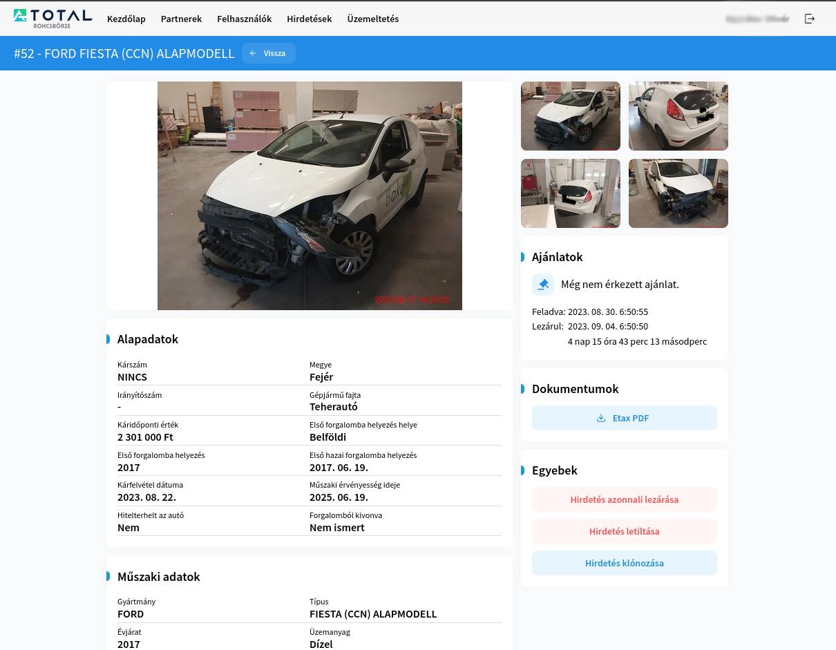 Car wreck auction platform – Lexunit